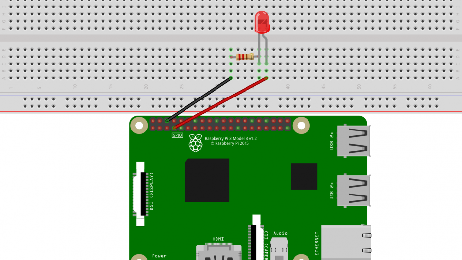 Switch an LED on and off with the Raspberry Pi and Python. – Howto ...